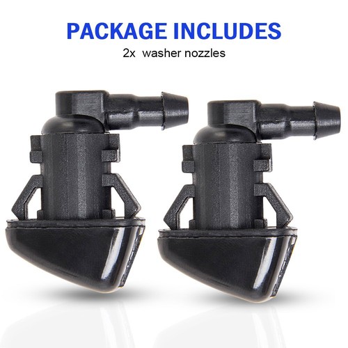 2Pack Black Car Windscreen Washer Wiper Sprayer Nozzle Front Window ...