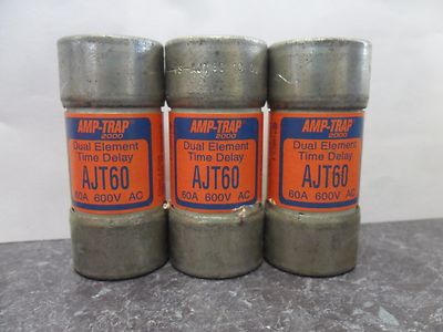 Nice Lot Shawmut AJT60 60 Amp Fuses LPJ-60SP Class J 600V | eBay