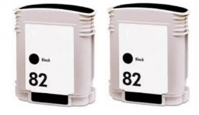 SET 2 CARTUCCE CH565A 82 69ml Nero Compatibile Plotter Hp DesignJet 510 ...