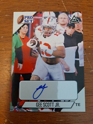 2021 Pro Set College Football Gee Scott Jr PS-GSJ Certified Auto Ohio ...