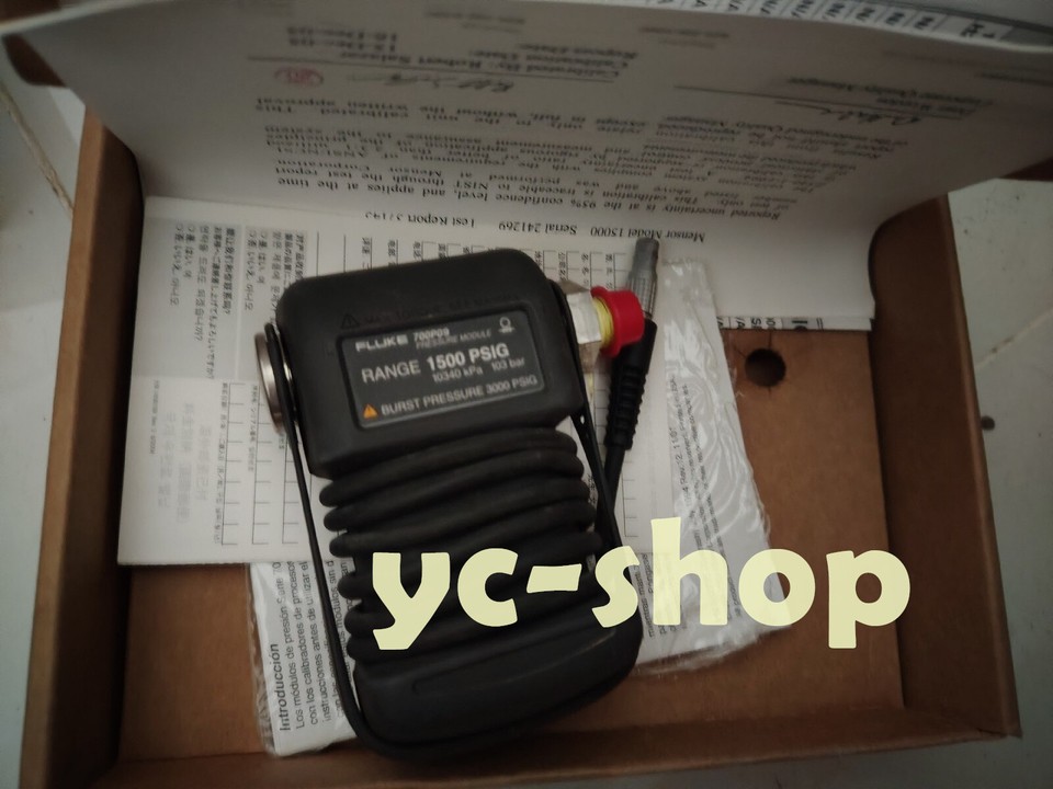 Brand new FLUKE 700P09 Pressure Module Range 1500PSIG 10340kPa 103bar ...