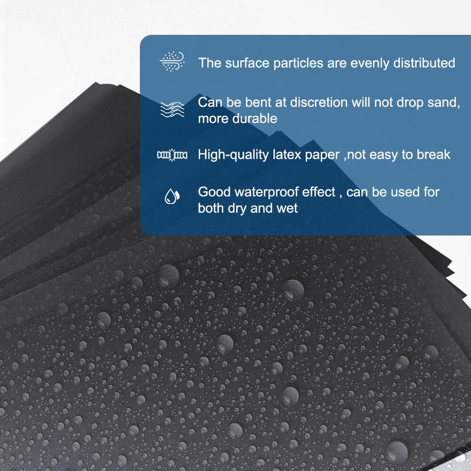 Wet Dry Sandpaper 80-3000 Sand Paper Sheets for Wood Metal Automotive ...