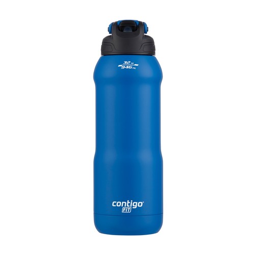 Contigo Fit Stainless Steel AUTOSPOUT Water Bottle with Straw Amp 32 Fl ...