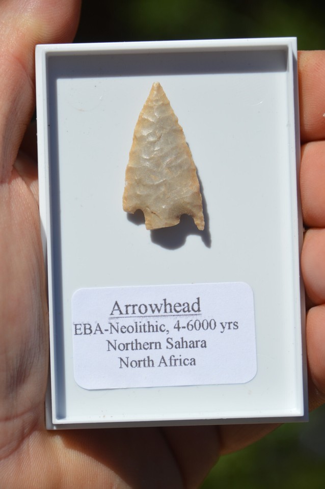 GENUINE prehistoric, Flint ARROW HEAD, Neolithic to early bronze age ...