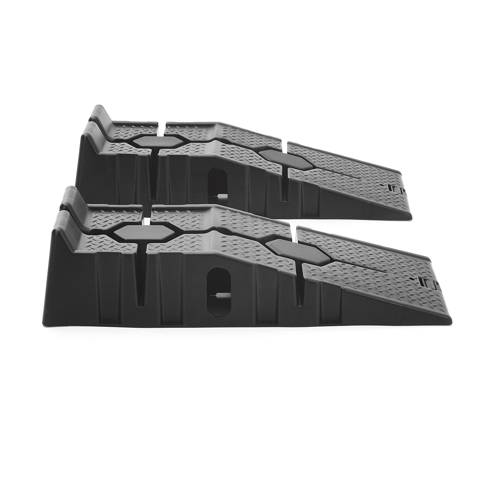 2Pcs 5Ton Car Ramps Heavy Duty Black Low Clearance Vehicle Van Scooter ...