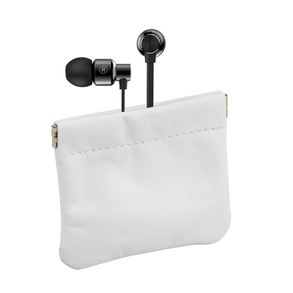 Earphone Pouch Small Headphone Carrying Bag Automatic Closure | eBay ...