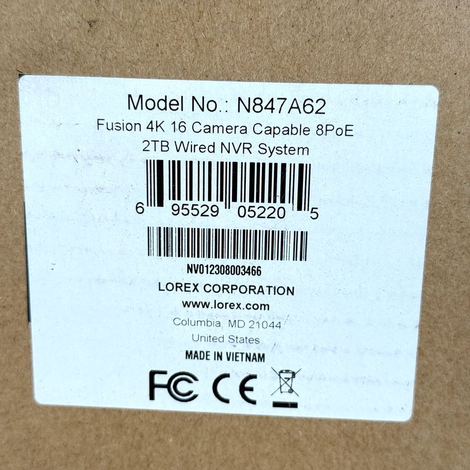 Lorex N847A62 4K 16-Channel NVR Recorder with 2TB HDD, White, Recorder Only 695529052205| eBay