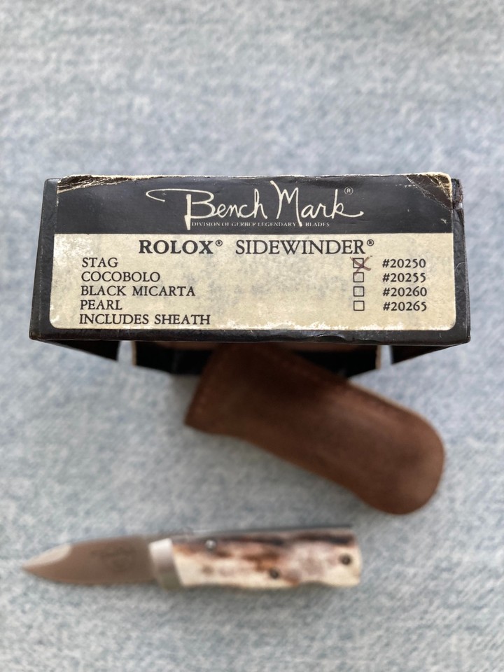 Vintage BenchMark ROLOX, Stag, SideWinder Knife - MIB | eBay