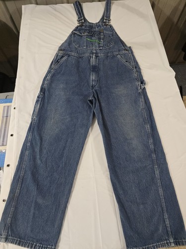 Vintage Key Imperial Overalls Men’s 38x29 Blue Work Farm Bib Denim | eBay