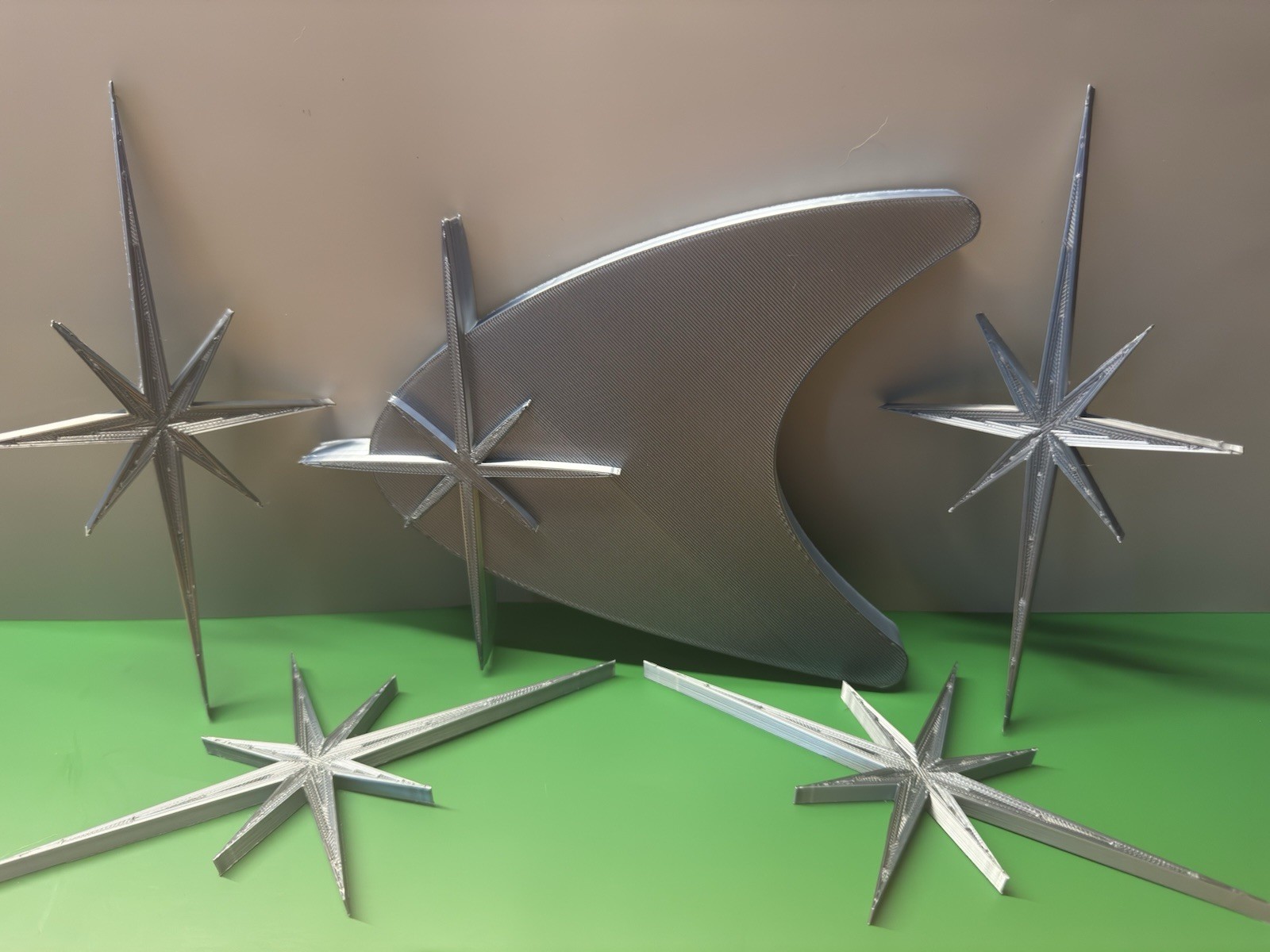 Mid Century Modern | Sliver Mcm Retro Star Art | Ultimate Decor Bundle ...
