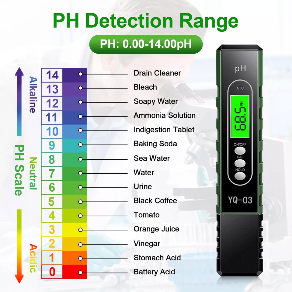 1* pH Electric Meter pH Value Test Pen For Water Testing/Aquaculture ...
