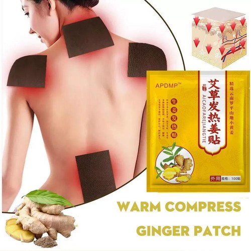 100pcs Mugwort Ginger Patches Chinese Medicine Ginger Foot Patch Body ...