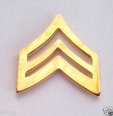 US ARMY RANK E5 SGT (1" GOLD) Military Rank / Hat Pin 14887 HO | eBay