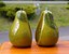 Sliced Green Pears Fruit Salt & Pepper Shaker Set 4 3/4" Tall With ...