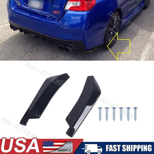 Universal Car Rear Bumper Lips Side Splitter Canard Diffuser Body Spats ...