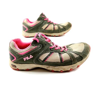 Fila Womens Size 10 Pink Gray Sneakers Athletic Shoes Low Top Lace Up ...