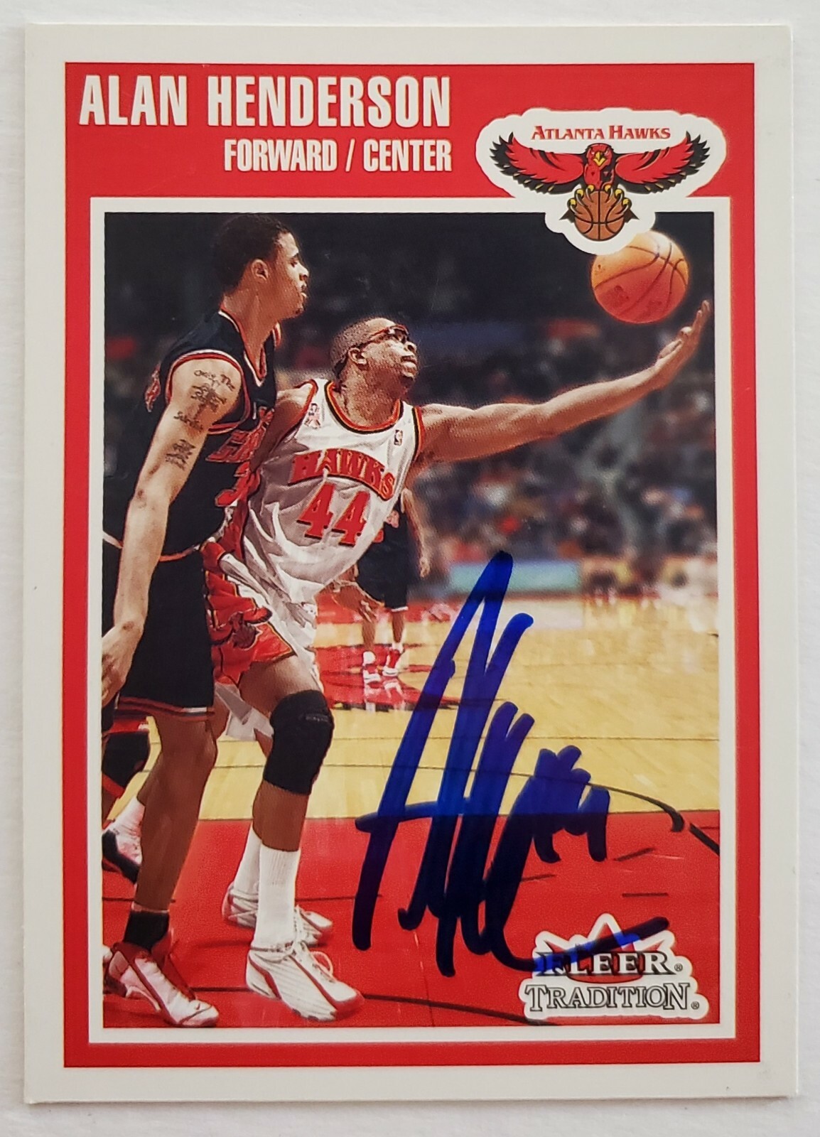Alan Henderson Signed 2002-03 Fleer #6 Card Atlanta Hawks Auto NBA RAD ...