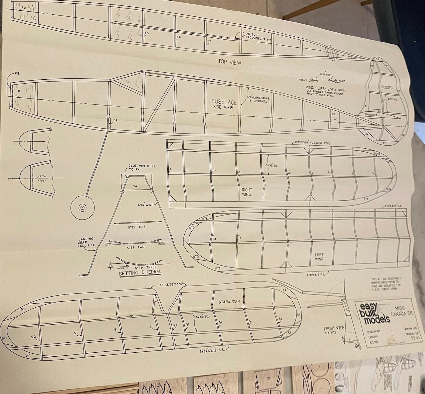 Antique Balsa Wood Model Airplane Kits (set of 4 unused kits) | eBay