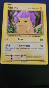 Pikachu pokemon card 1st gen *YELLOW CHEEKS* rare 35/108 | eBay