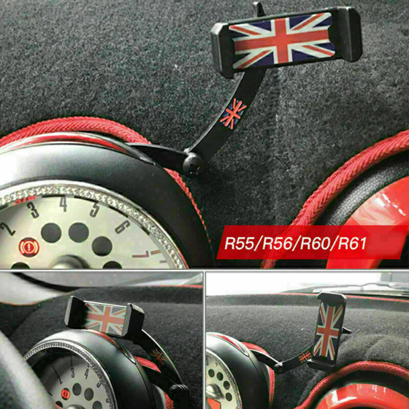 Union Jack Car Phone Mount Folding Holder For Mini Cooper R55 R56 Red ...