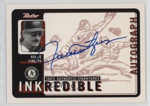 1999 Upper Deck Retro Inkredible Rollie Fingers #RF Auto HOF | eBay