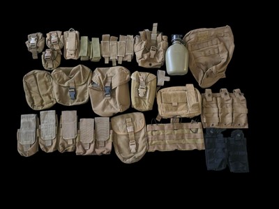 USMC Tactical Coyote Brown Medical, Magazine, E Tool, Canteen, Utility ...