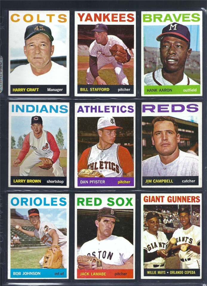 1964 TOPPS BASEBALL CARDS / COMPLETE EX + SET | eBay