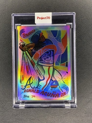 2021 Topps Project 70 #130 Ronald Acuña Jr. RAINBOW FOIL /70!! VERY ...