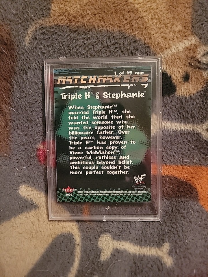 Stephanie Mcmahon & HHH Autographed Card | eBay