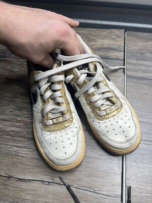 Nike Air Force XXV White/Gold Black Trim 315115-101 Women's Nike Air Force XXV White/Gold Black Trim 315115-101 Women's