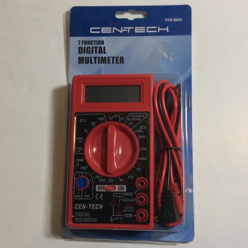Cen-Tech 7 Function Digital Multimeter 69096 Electrical Test Meter NEW ...