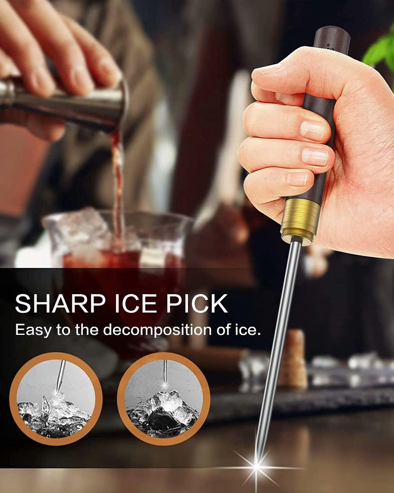 Stainless Steel Ice Pick with Safety Cover, Pick Tool for Breaking Ice ...