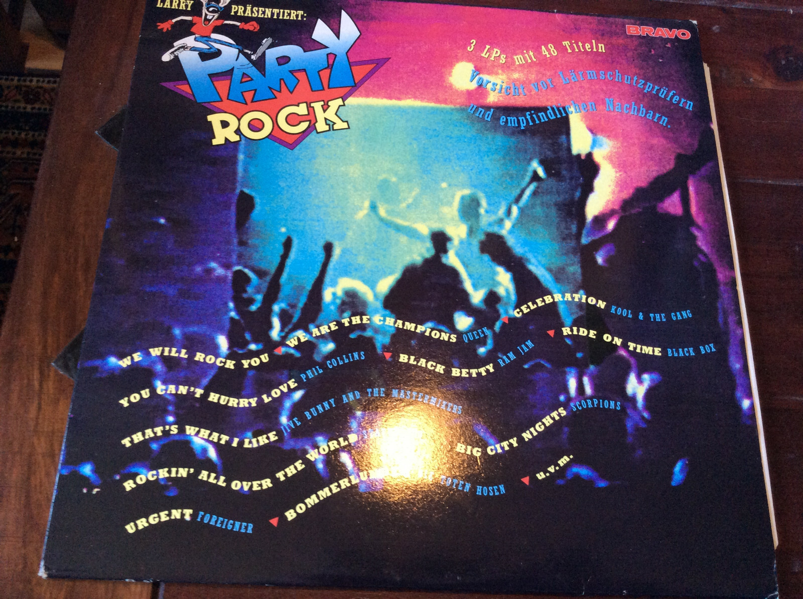 Larry Präsentiert Party Rock [3 Vinyl LP] Ärzte Roxette QUEEN T. Rex ...