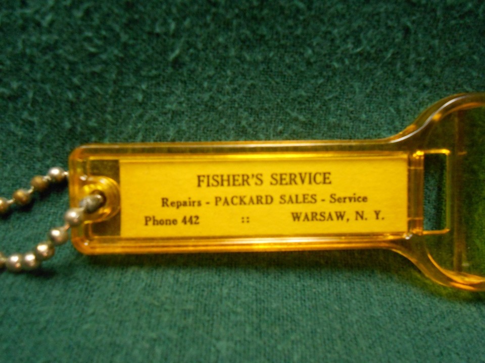 ORIGINAL PACKARD COLLECTIBLE KEY CHAIN ICE SCRAPER FISHER'S SERVICE ...