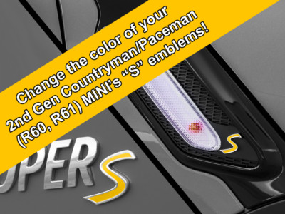 D138 Scuttle and Emblem S Decal Replacements for MINI Countryman ...