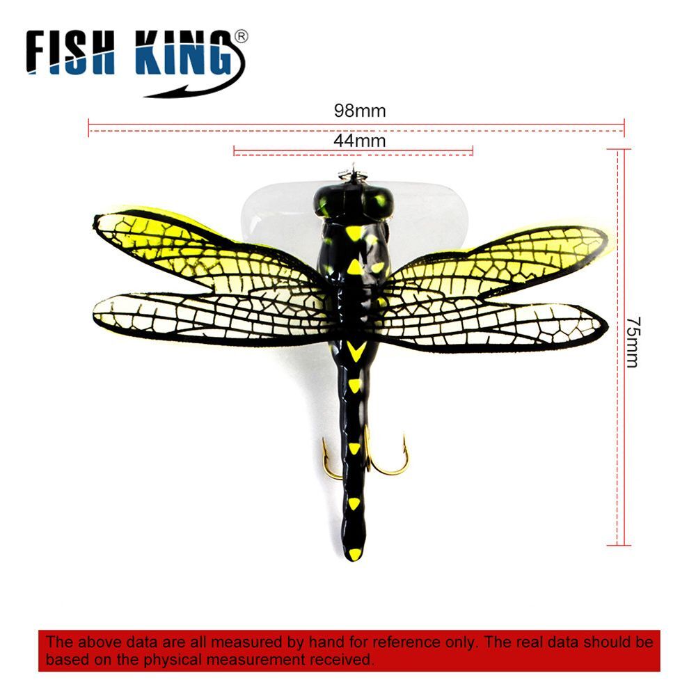 Artificial Dragonfly Fly Fishing Lure Treble Hooks Flies Insect Bionic ...