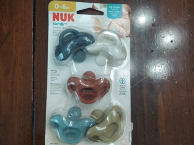 NUK Comfy Orthodontic Pacifiers, 0-6 Months, Timeless Collection 5 ...