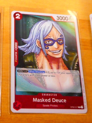 ONE PIECE PARAMOUNT WAR ENGLISH CARD RARE HOLO GAME CARTE Masked Deuce ...