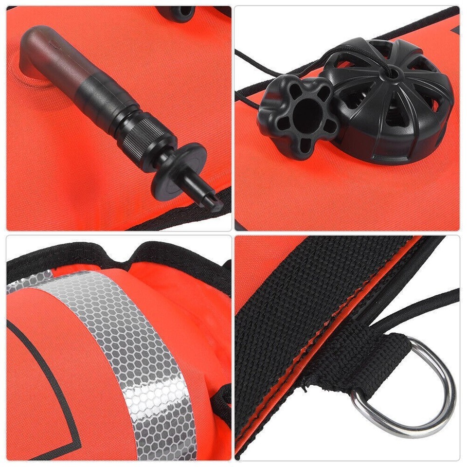 6FT High Visibility Inflatable Scuba Diving SMB Surface Signal Marker ...