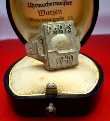 Original WW2 war military German GD Panzer Division Regiment 1940 Ring ...