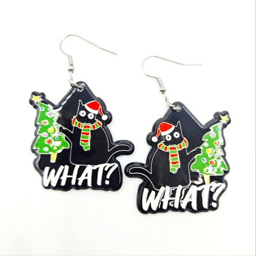 Christmas Tree Kitty Black Cat Holiday Mischief WHAT? New | eBay