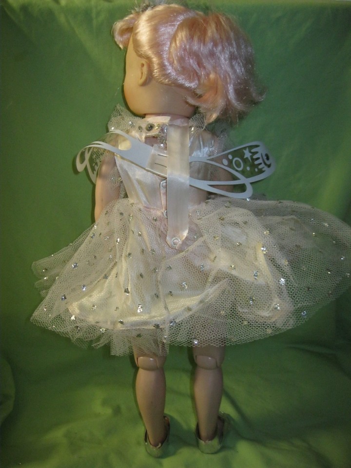 UNEEDA Vintage 1960's Hard Plastic 20" Walker DOLL Pink Hair FAIRY ...