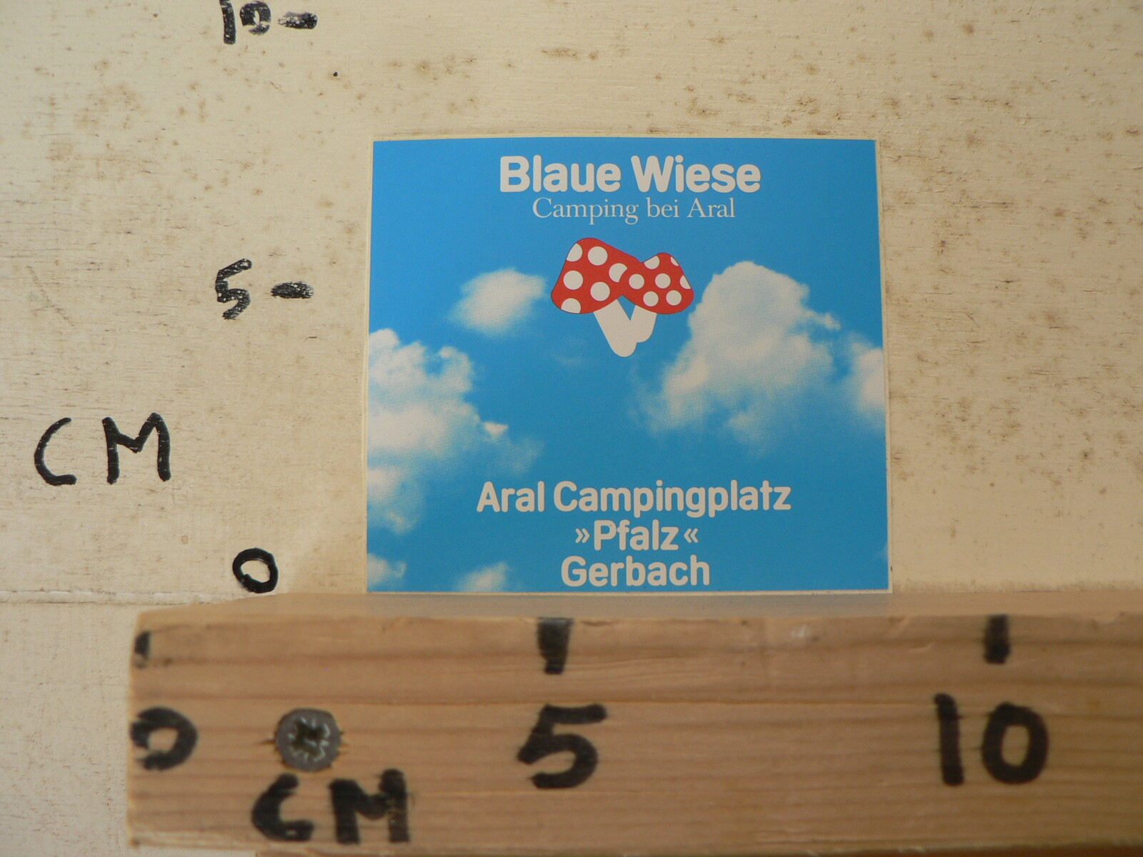STICKER,DECAL ARAL BLAUE WIESE CAMPING BEI ARAL CAMPINGPLATZ PFALZ ...