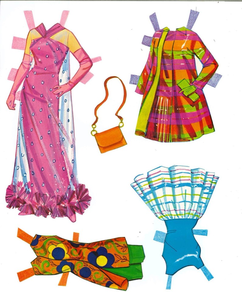 VINTGE BARBIE CHRISTIE STACY PAPER DOLL MOD LASER REPRO~ORG SZ UNCUT ...