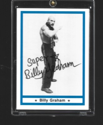 51 SUPERSTAR BILLY GRAHAM signed 1991 IMAGINE LEGENDS Wrestling Card w ...