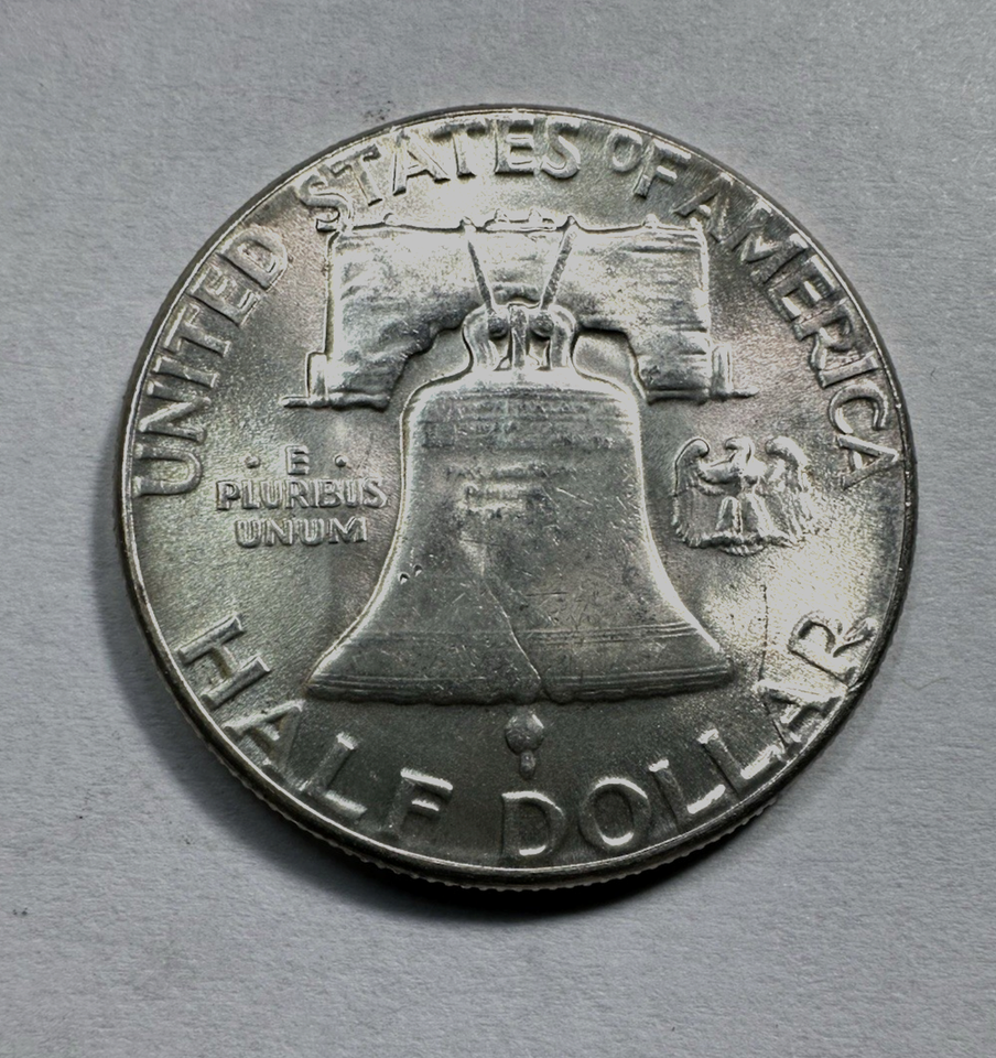 1951 Franklin Half Dollar Nice coin plenty of cartwheel effect GEMBU ...