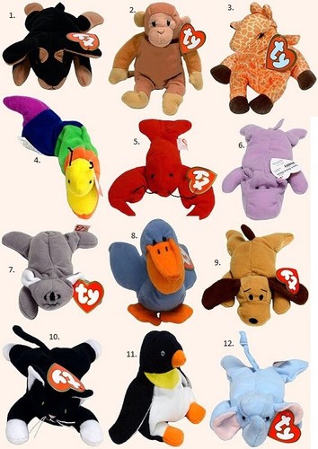 1998 TY TEENIE BEANIE BABIES MCDONALDS PLUSH HAPPY MEAL TOYS - U PICK ...