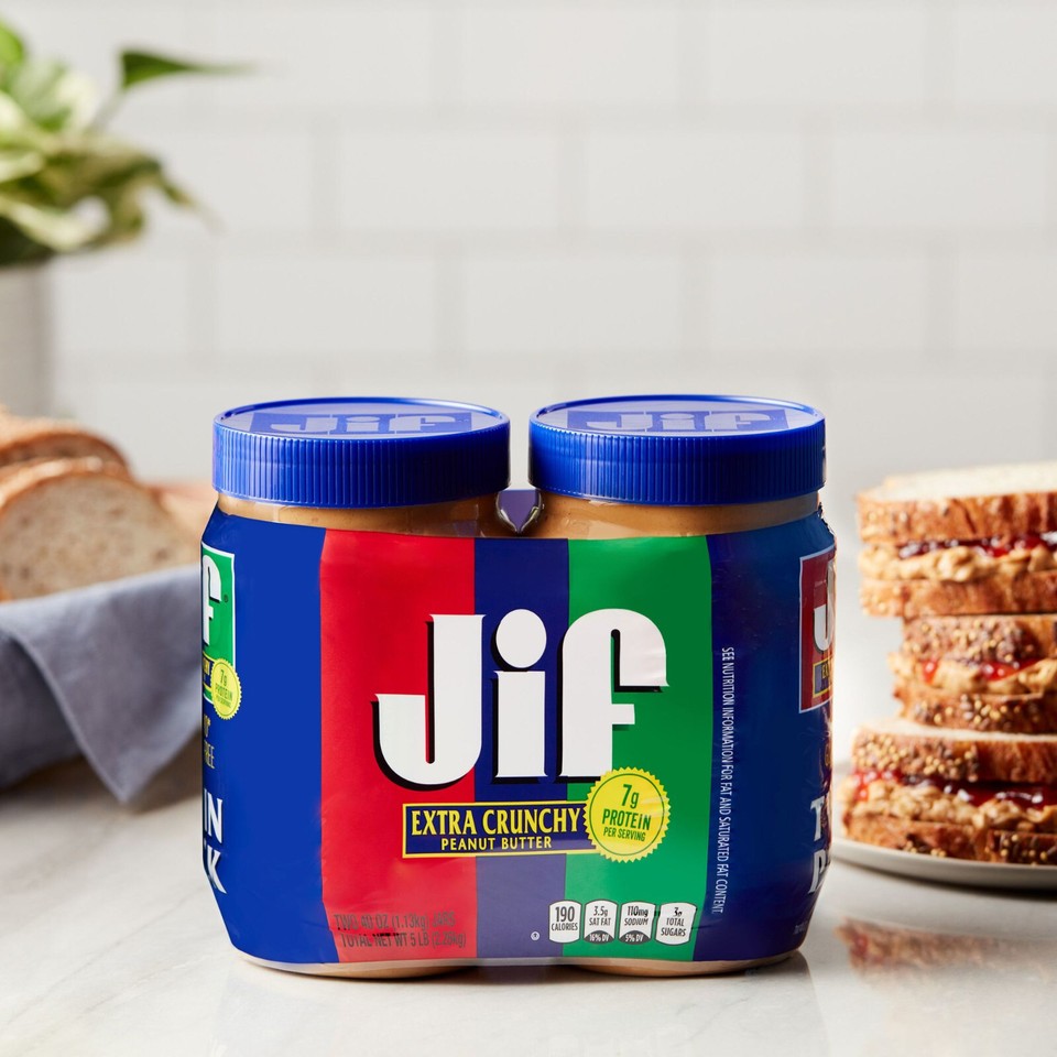 Jif Extra Crunchy Peanut Butter Twin Pack, 80-Ounce | eBay