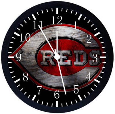 Cincinnati Reds Black Frame Wall Clock Nice For Decor or Gifts F65 | eBay