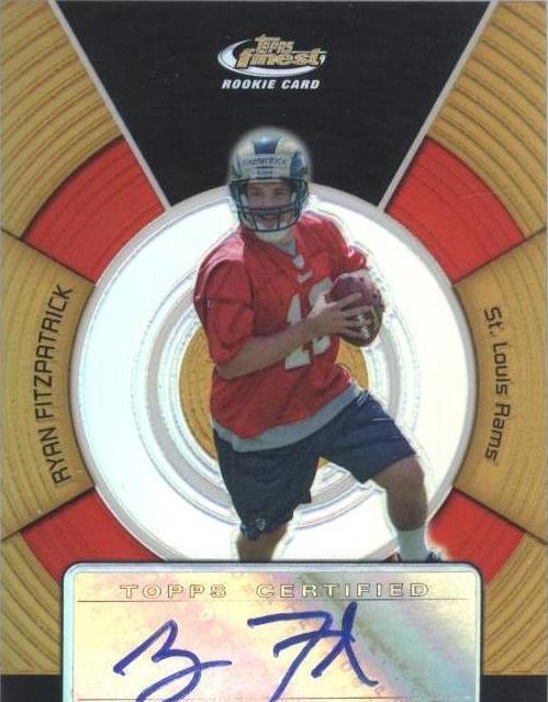 2005 Topps Finest - Ryan Fitzpatrick Gold Refractor /49 (AU, RC) for ...